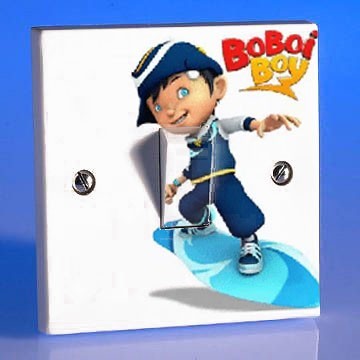 Jual Stiker Sticker Tombol Lampu Saklar Lampu Boboi Boy Skating Biru ...