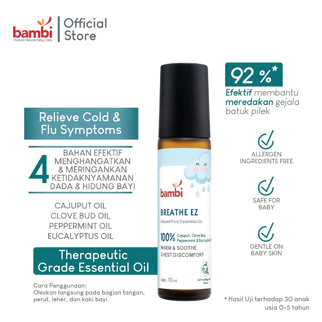 Jual Bambi Baby Breathe Easy Essential Oil 10ml | Shopee Indonesia