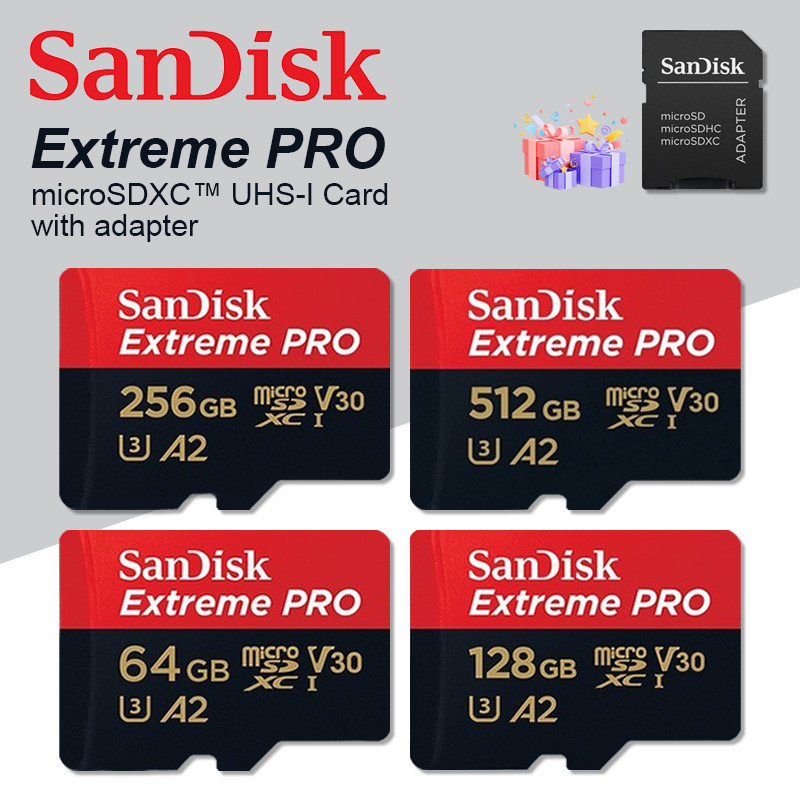 Jual SanDisk Extreme Pro Micro SD 512GB/256GB/128GB/64GB/32GB Memory ...