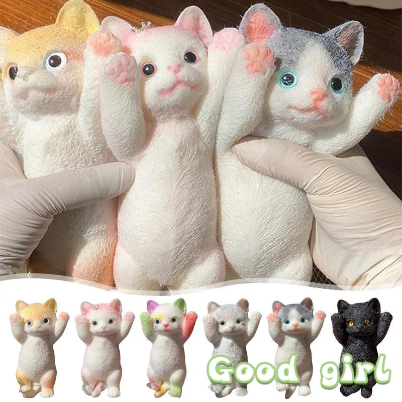 Jual Big Kitty Cat Taba Squishy Silicone Fuzzy Super Big Cat Kitten ...