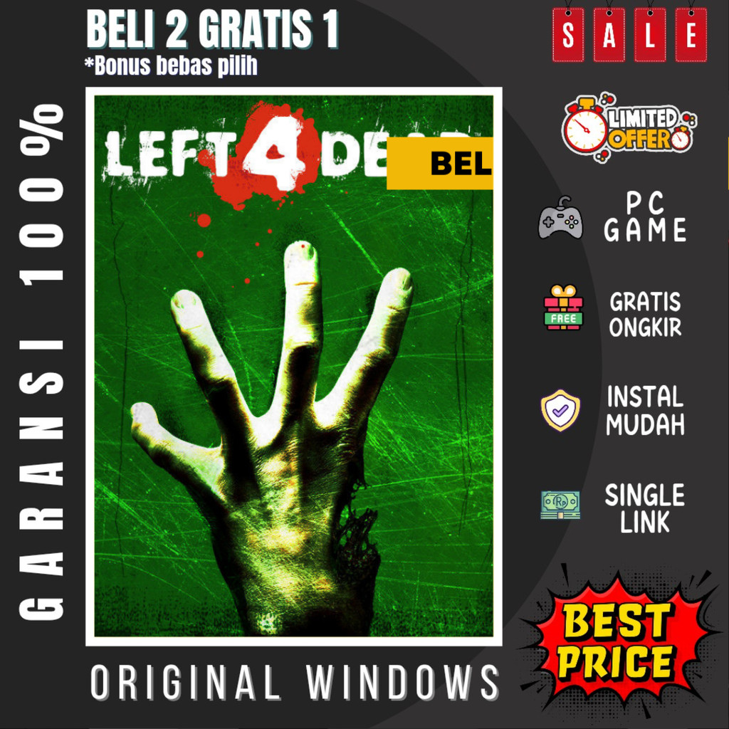 Jual LEFT 4 DEAD - GAME PC - GAME LAPTOP - PC GAMES - BELI 2 GRATIS 1 ...