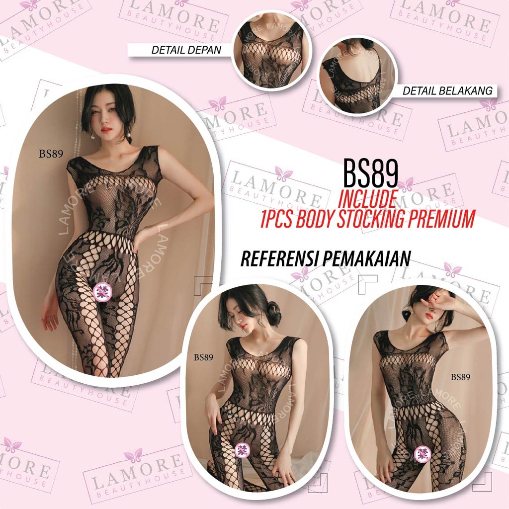Jual Bodysuit Stocking Jaring Motif Premium Lingerie Wanita Bs89 | Shopee Indonesia