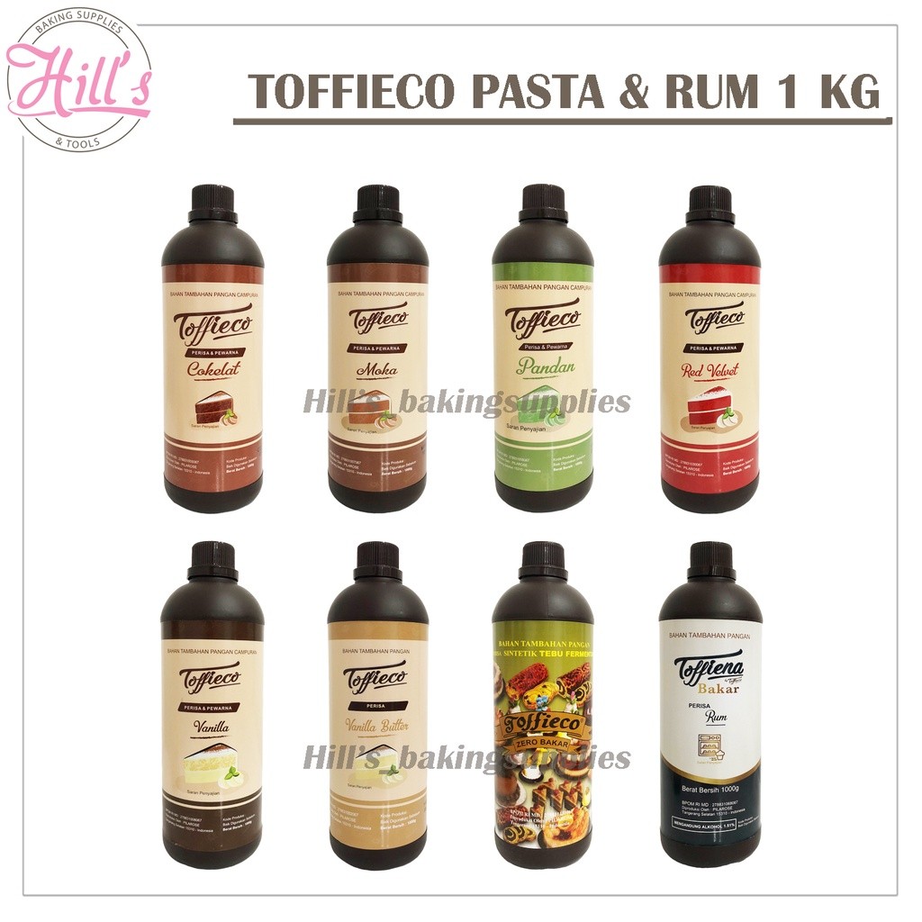 Jual PASTA & RUM TOFFIECO TOFFIENA 1000 GR / PERISA PERASA RHUM COKLAT ...