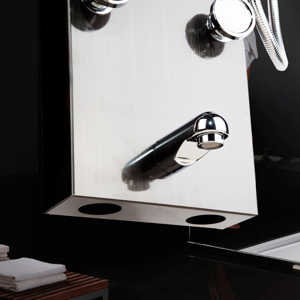 Jual THE BEST KEMAIDI Black LED Rainfall Waterfall Shower Set Bathroom ...