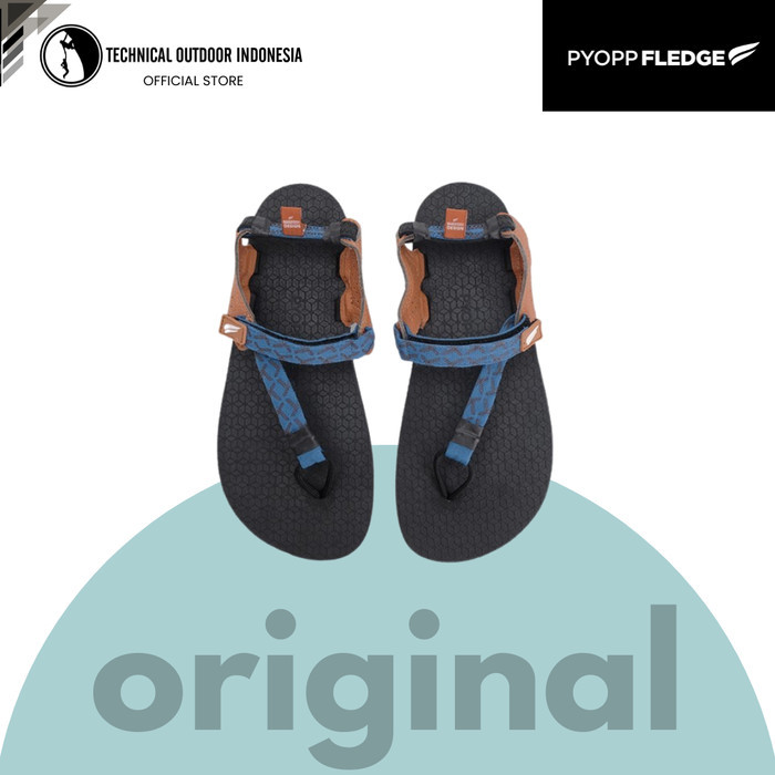 Jual Sandal Pyopp Fledge Tapak Barefoot Flip Flops (Azure Blue ...