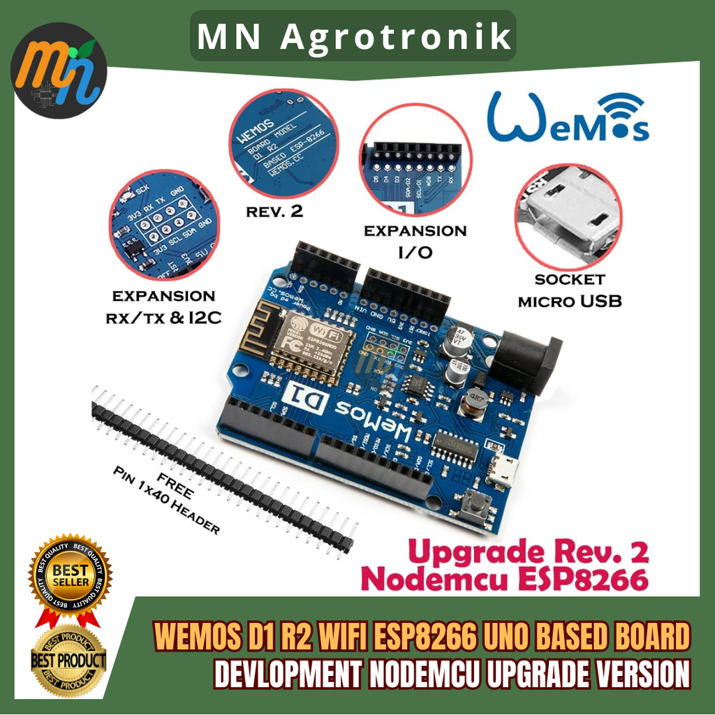 Jual WEMOS D1 R2 WIFI ESP8266 UNO BASED BOARD DEVLOPMENT NODEMCU 4MB ...