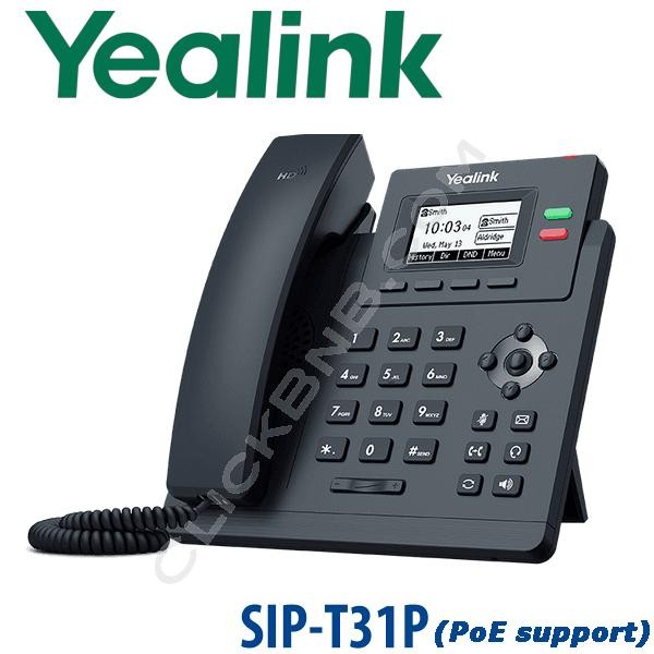 Jual Yealink SIP-T31P Entry Level IP Phone [PoE Integrated] | Shopee ...