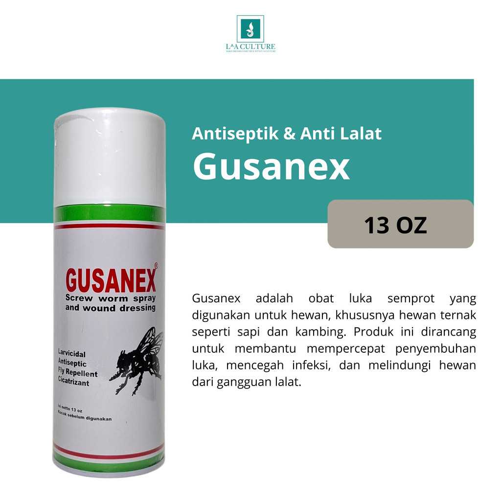 Jual GUSANEX Spray 13 oz Obat Semprot Anti Lalat untuk Luka Hewan ...