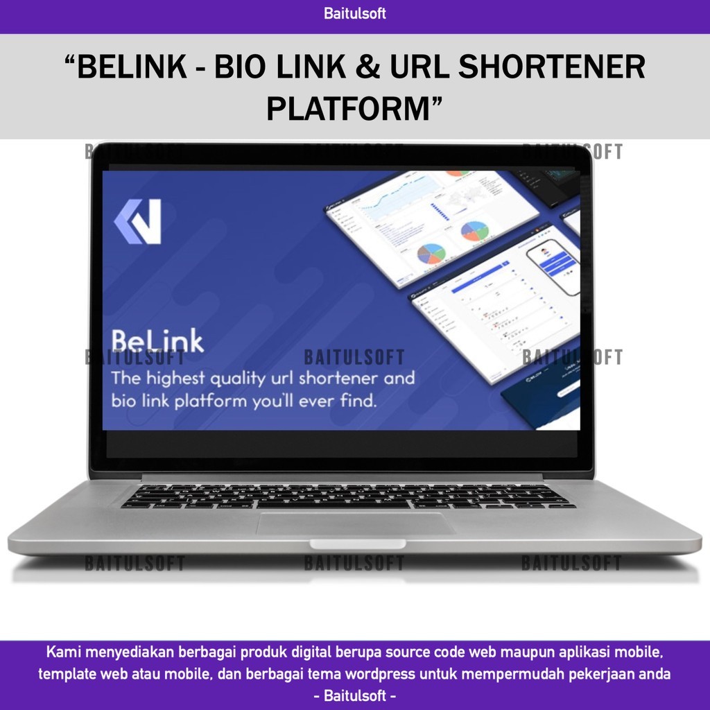 Jual SOURCE CODE APLIKASI WEB BELINK - BIO LINK & URL SHORTENER PLATFORM D259 BAITULSOFT ...
