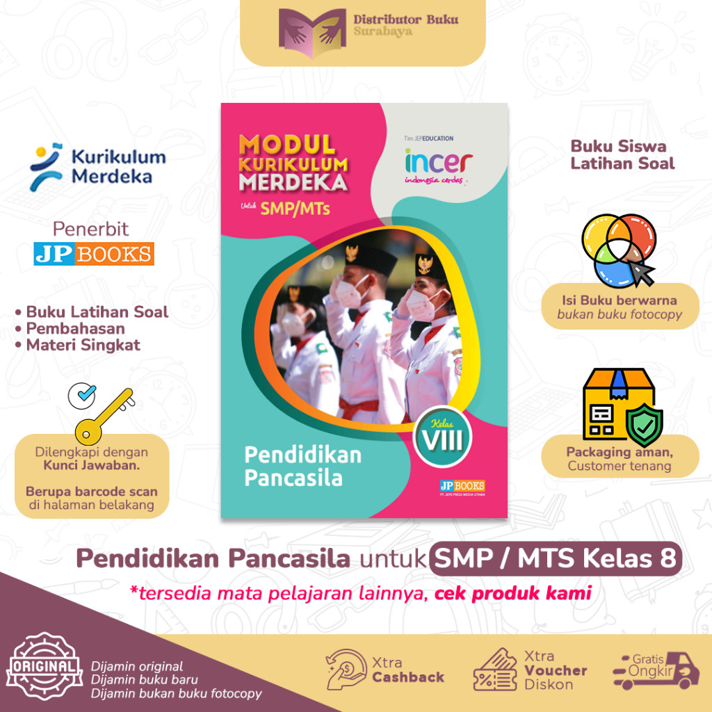 Jual Buku Latihan Soal Siswa + Pembahasan Materi (Plus Kunci Jawaban) Incer Pendidikan Pancasila ...