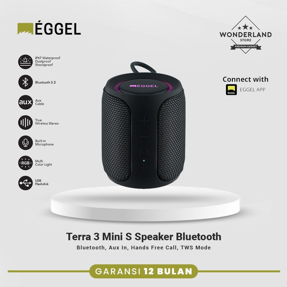 Jual Eggel Terra 3 III Mini S 360 Speaker Bluetooth Waterproof IP67 ...
