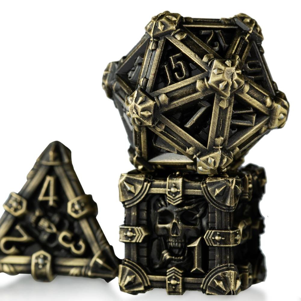 Jual Dice Set with Box rpg dice kit dnd dice set metal for Dungeon and ...