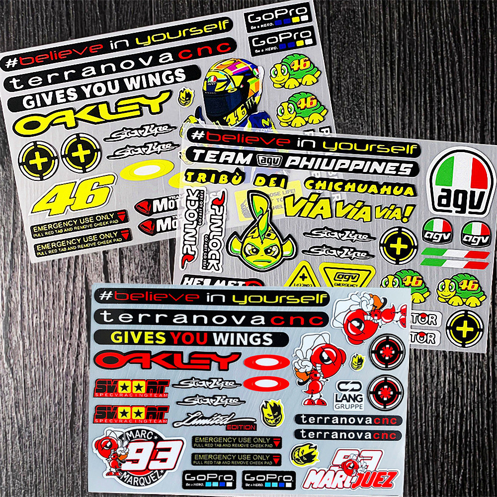 Jual Stiker Pack Printing AGV Stiker Helm Kawasaki CFMOTO Aprilia ...