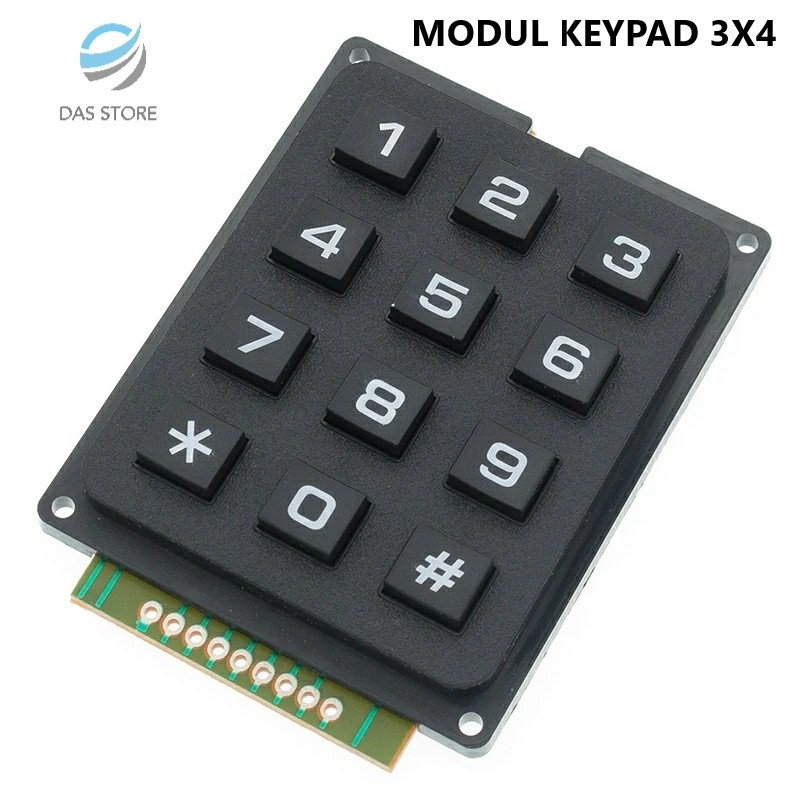 Jual Modul Keypad 3x4 Matrix Array 12 Key Solid Hard Keyboard Hitam | Shopee Indonesia