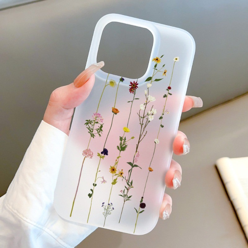 Jual Flower Vine Pattern Case HP Clear Frosted Untuk iPhone 11 13 16 ...