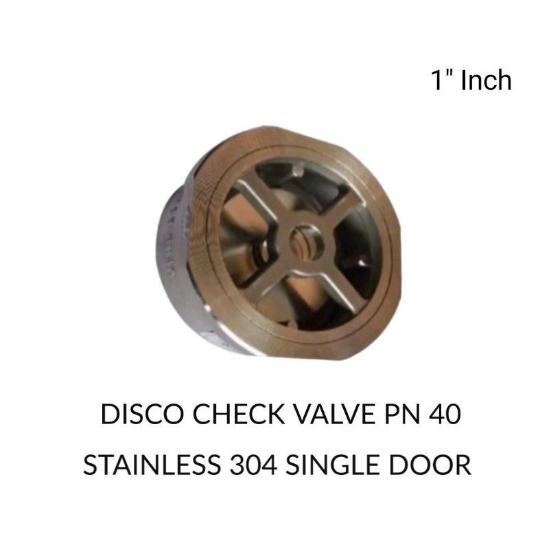 Jual Disco check valve single door 1" inch DN 25 stainless 304 PN 40 ...