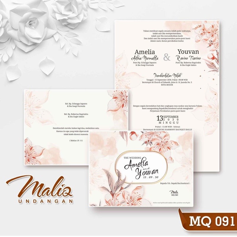 Jual Blangko Undangan Aesthetic Kosong Maliq 91 Termurah | Shopee Indonesia