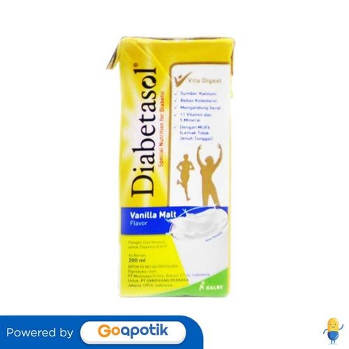 Jual Diabetasol Susu Uht Rasa Vanila 200 Ml | Shopee Indonesia