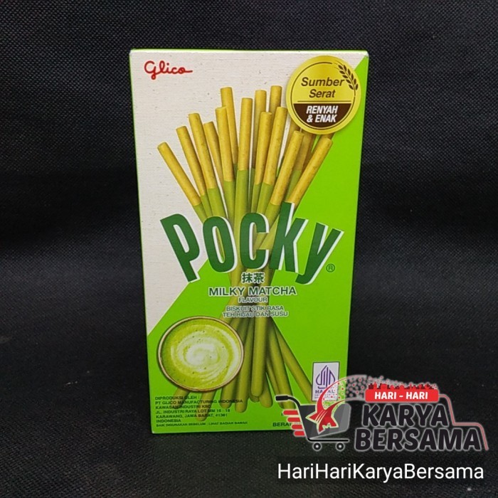 Jual MAKANAN RINGAN BISKUIT GLICO POCKY MATCHA GREEN TEA 33GR | Shopee ...