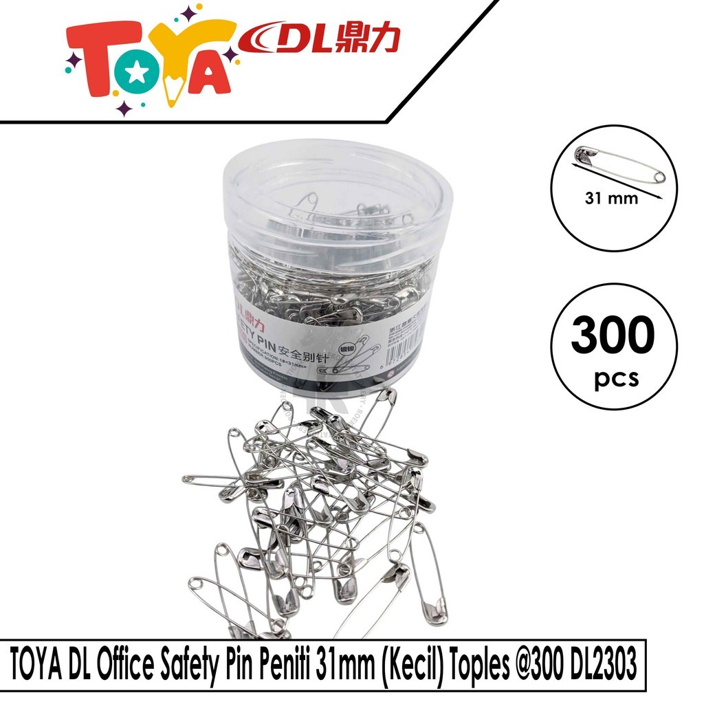 Jual DL Office Safety Pin Peniti 31mm (Tanggung) Toples @300 DL2303 ...