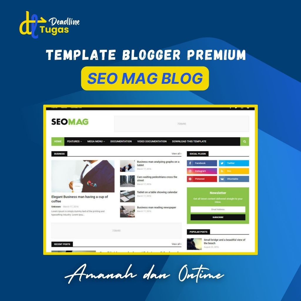 Jual Template Blogger Premium Seo Mag Blog | Shopee Indonesia