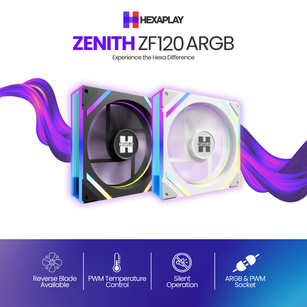Jual Fan Casing 12CM ARGB HEXAPLAY ZENITH | Socket PWM | Kipas Casing ...