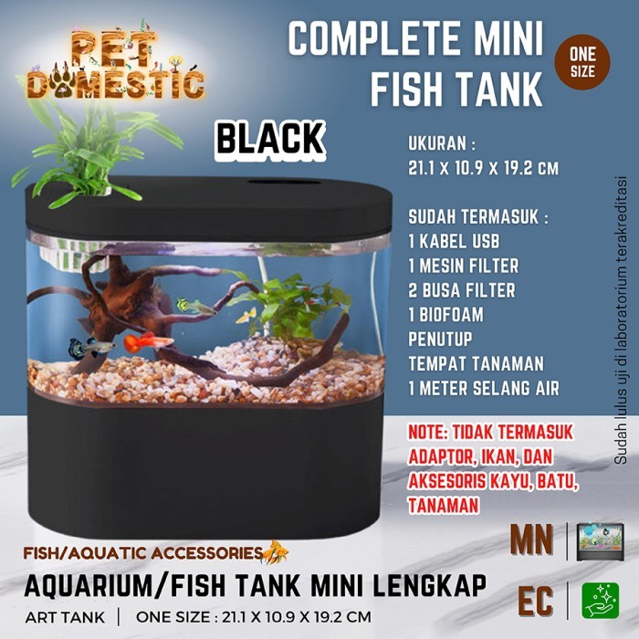 Jual AQUARIUM CUPANG MINI/ AQUARIUM MINI CUPANG KOMPLIT FILTER DAN LED ...