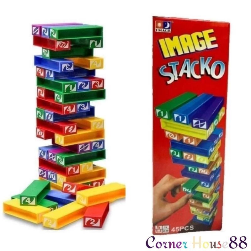 Jual PERMAINAN BALOK Susun STACKO 45pcs | MAINAN SUSUN BLOCK | MAINAN ...