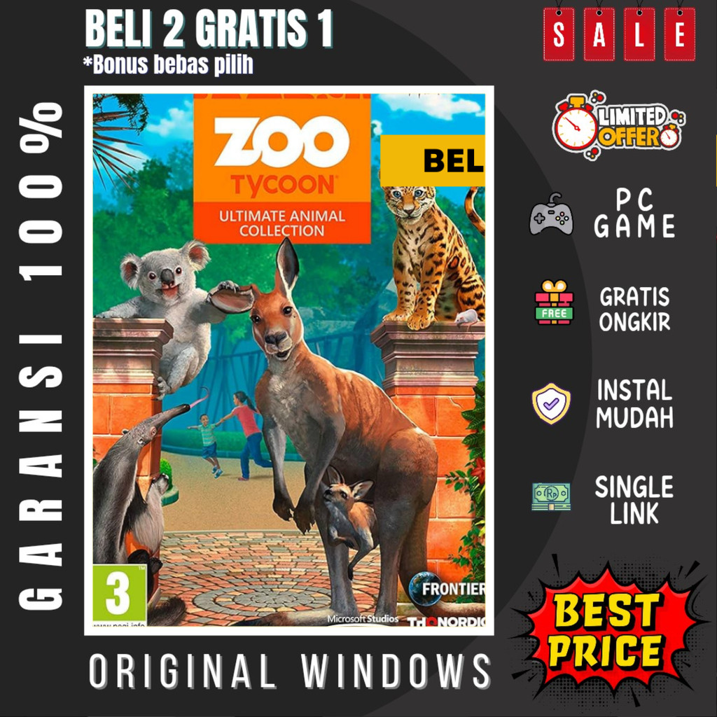 Jual ZOO TYCOON ULTIMATE ANIMAL COLLECTION - GAME PC - GAME LAPTOP - PC ...