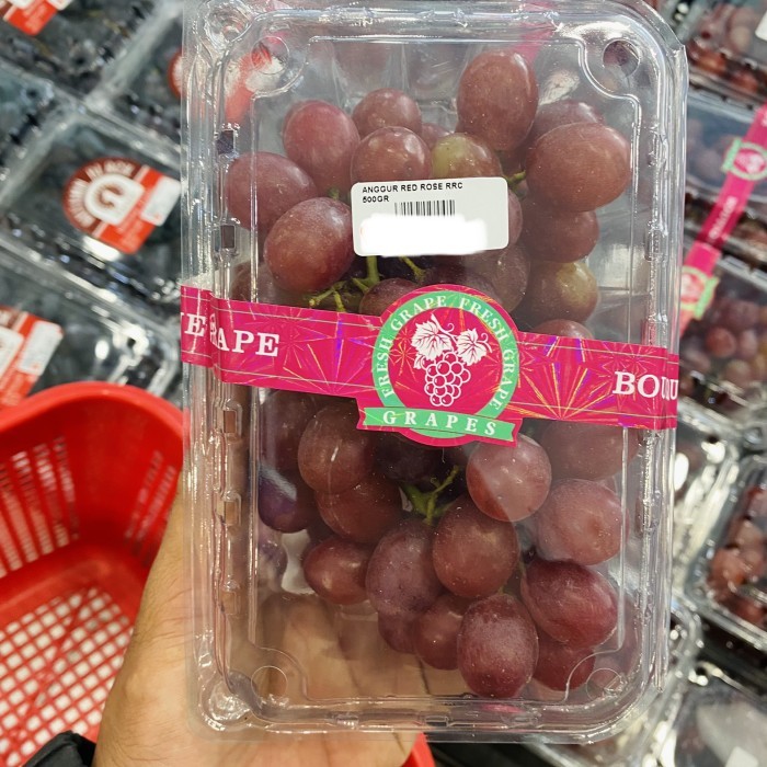 Jual Anggur red rose fresh | Buah anggur red super rose pack 500grm ...