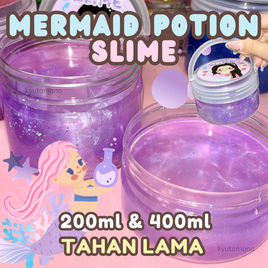 Jual KYUTOSLIME Mermaid Potion Slime KYUTOMONO Galaxy Clear Slime | Shopee Indonesia