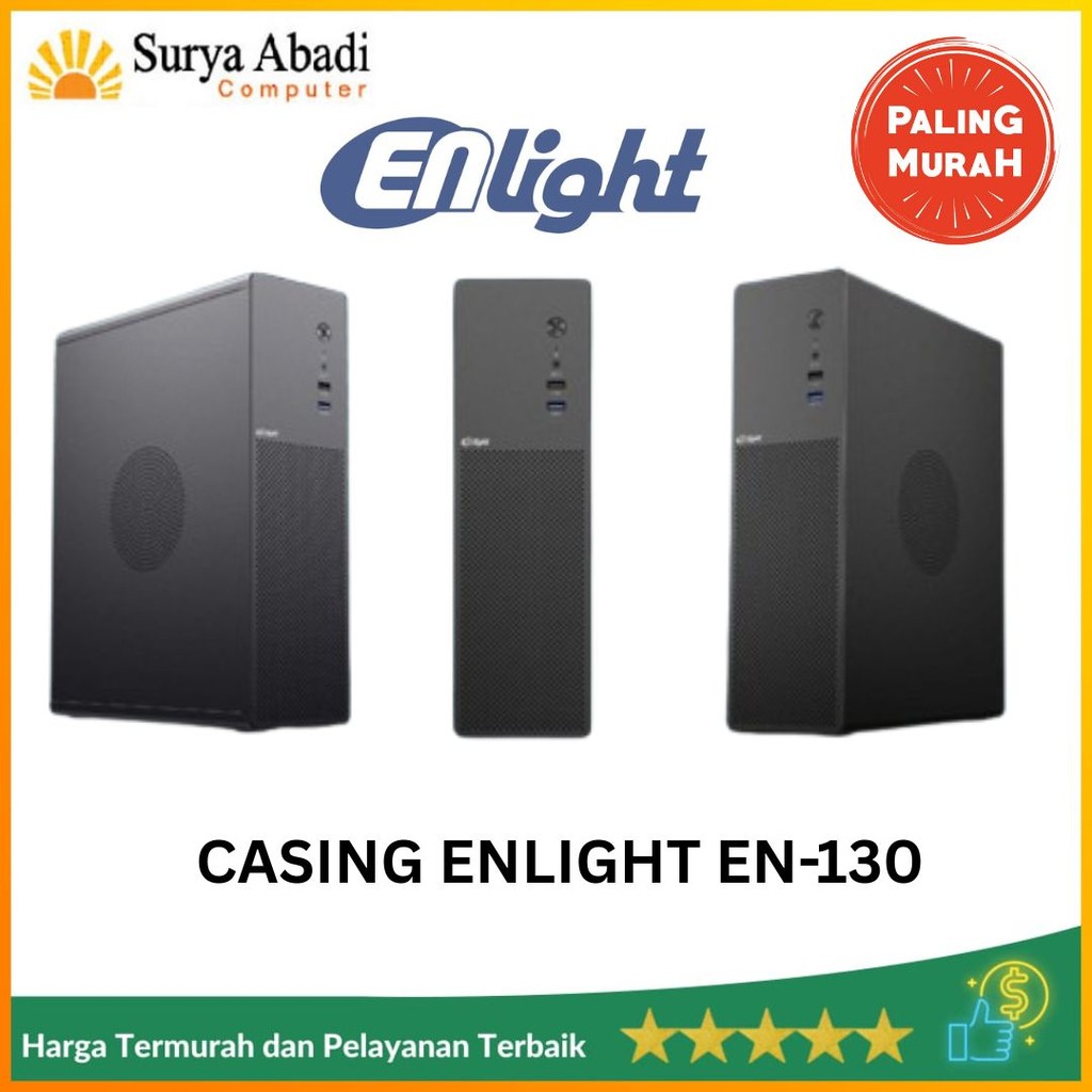 Jual CASING ENLIGHT EN-130 + 300 Watt MINI ITX | CASING COMPUTER | Shopee Indonesia