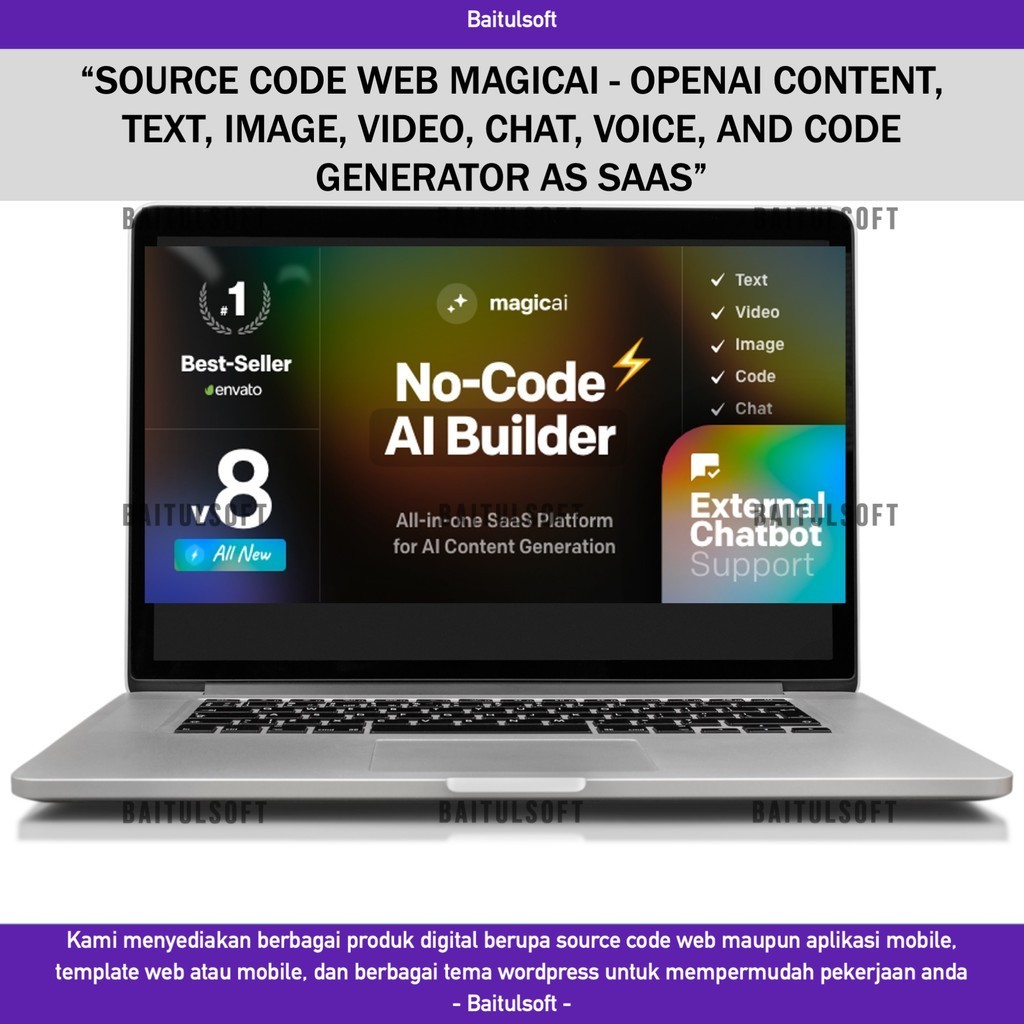 Jual SOURCE CODE APLIKASI WEB MAGICAI - OPENAI CONTENT, TEXT, IMAGE, VIDEO, CHAT, VOICE, AND ...