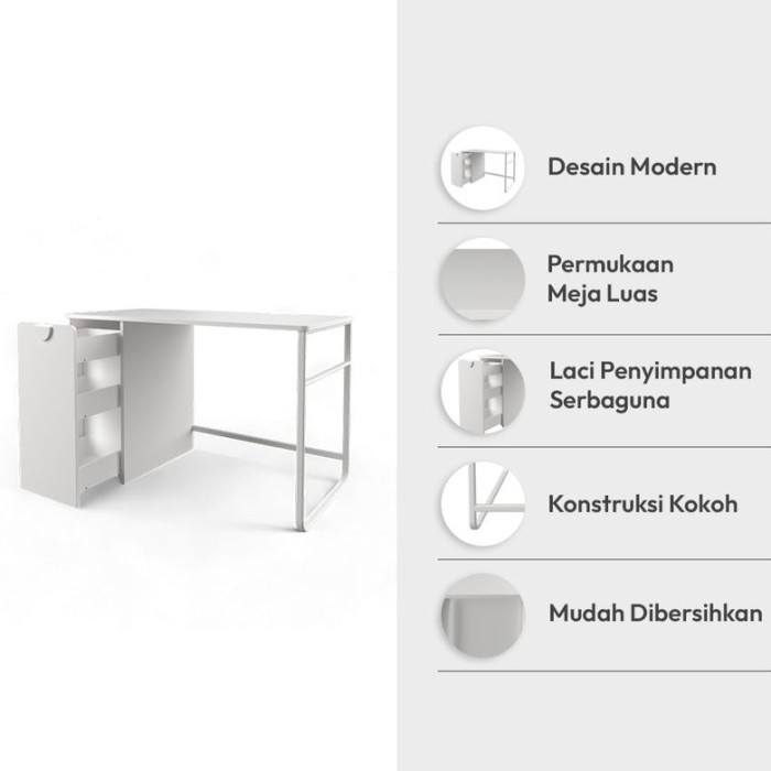 Jual Meja Kerja Kantor 120x60 Cm INFORMA Meja Kerja Staff Kantor ...