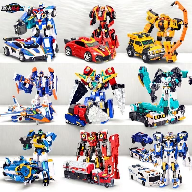 Jual Metal Cardbot S BLUE COP TRINITY Transforming Robot SUV Car Card ...