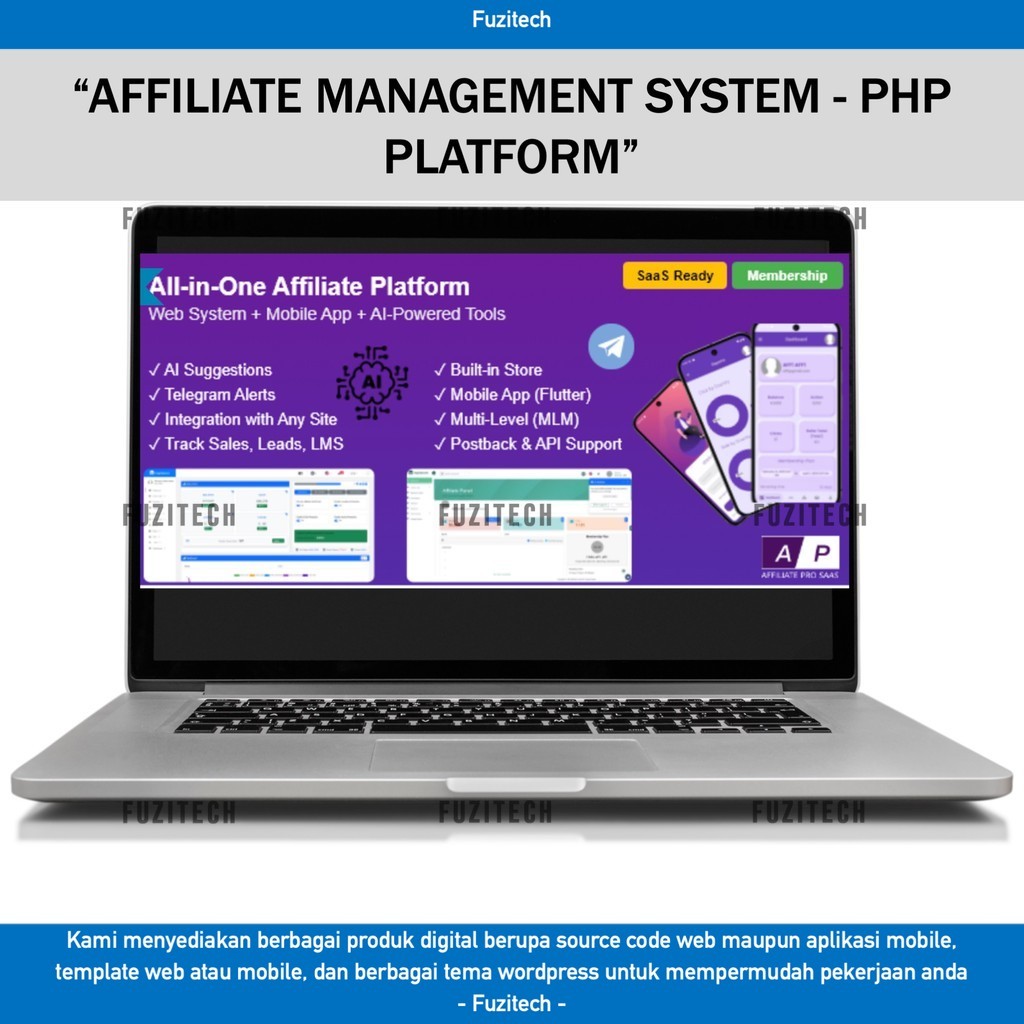 Jual SOURCE CODE APLIKASI WEB AFFILIATE MANAGEMENT SYSTEM - PHP PLATFORM D254 FUZITECH | Shopee ...