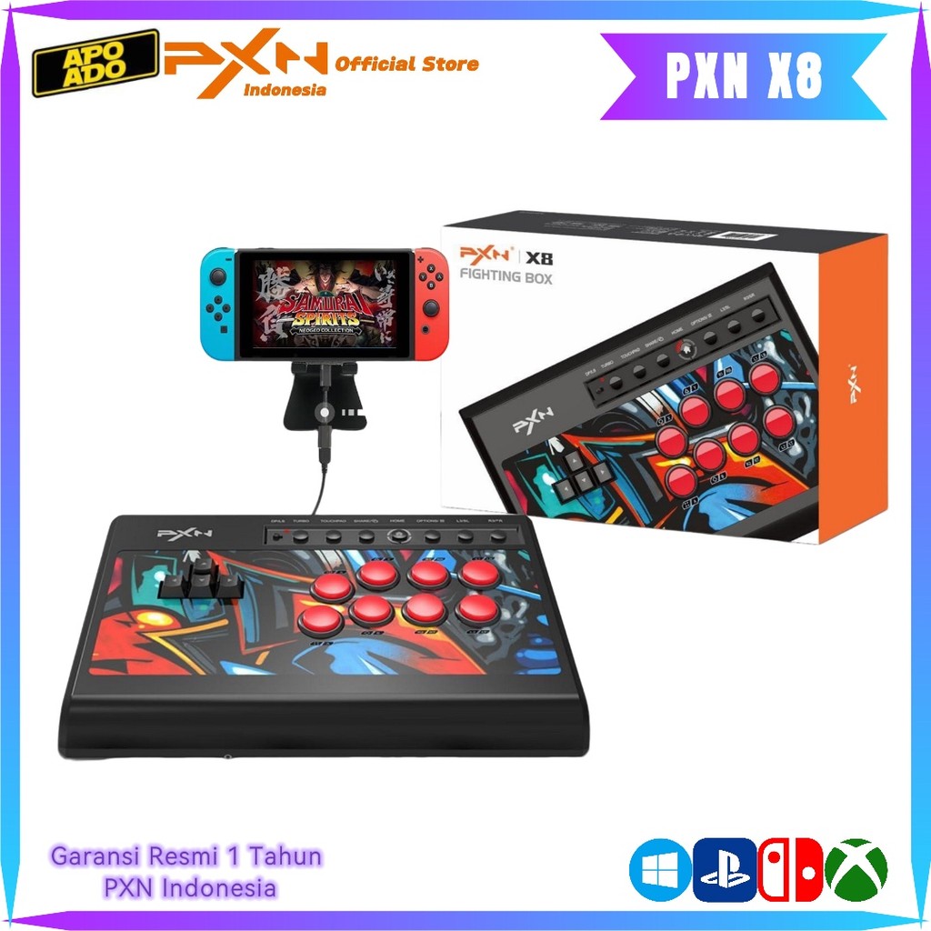 Jual PXN X8 Keyboard Wired Arcade Fight Stick Joystick Game Controller | Shopee Indonesia
