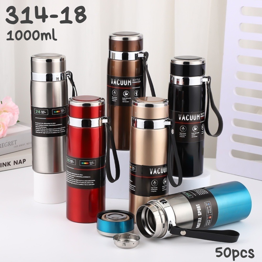 Jual TERMOS VACUUM 1 LITER STAINLESS STELL / THERMOS VACUM CUP TERMOS SUS 316 / 304 PANAS DINGIN ...