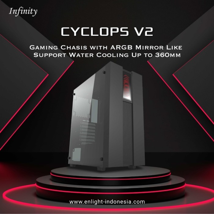 Jual Casing INFINITY CYCLOPS V2 - ATX, mATX Gaming Case - NO FAN | Shopee Indonesia