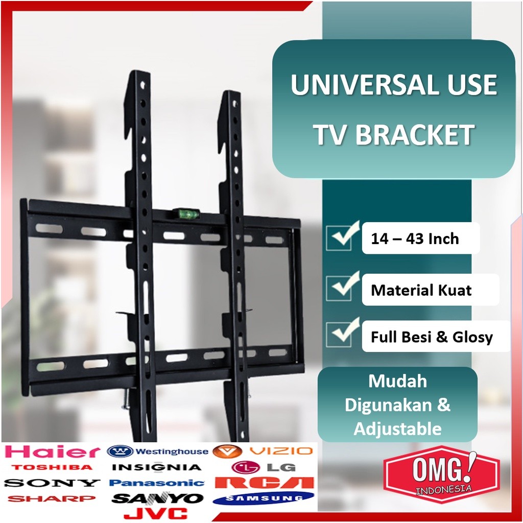 Jual Universal SWIVEL BRACKET TV 32 40 43 55 inch- Braket Pemasangan ...