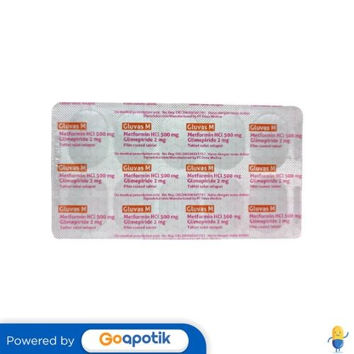 Jual Gluvas M 2/500 Mg Strip 10 Tablet | Shopee Indonesia