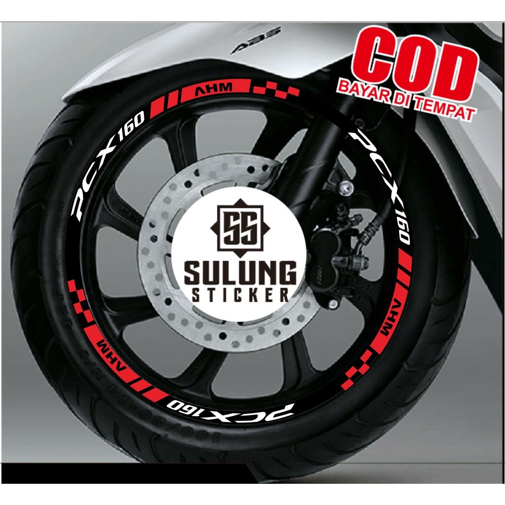 Jual Stiker Pelek Motor Honda PCX 160 Aksesoris Variasi List Velg ...
