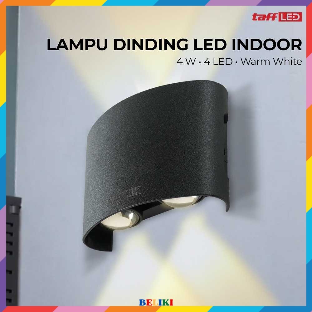 Jual TaffLED Lampu Dinding LED Indoor Plastic Body 4W 4 LED Warm White ...