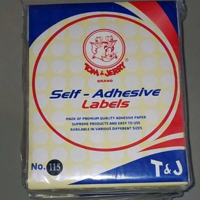 Jual Label Tom & Jerry / Sticker Tom and Jerry Bulat - 1 box isi 25 ...
