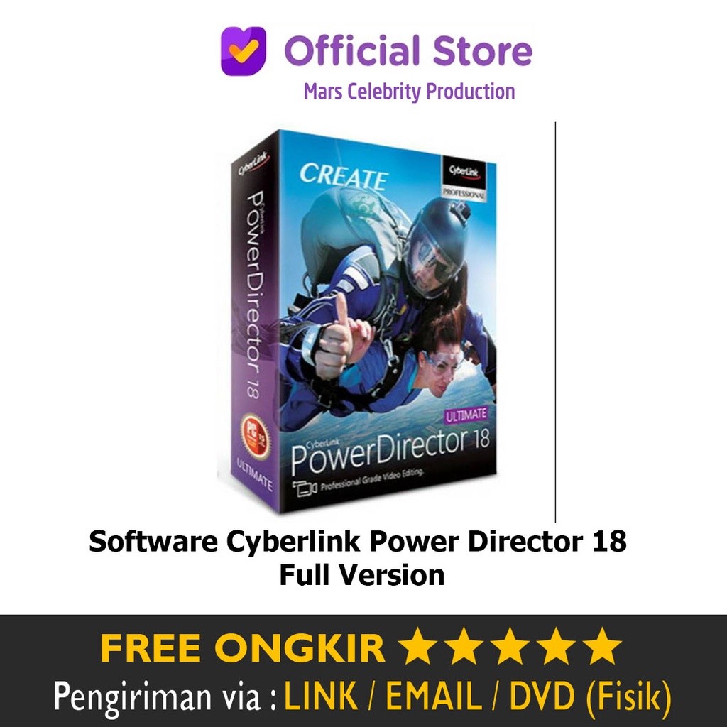 Jual Aplikasi Cyberlink Power Director 18 PowerDirector PRO Full Version Plus Terbaru Premium ...