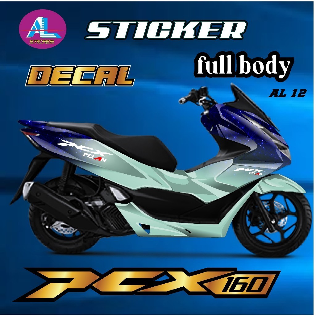 Jual DECAL STICKER PCX 160 FULL BODY PCX TERBARU WARNA GRADASI PUTIH ...