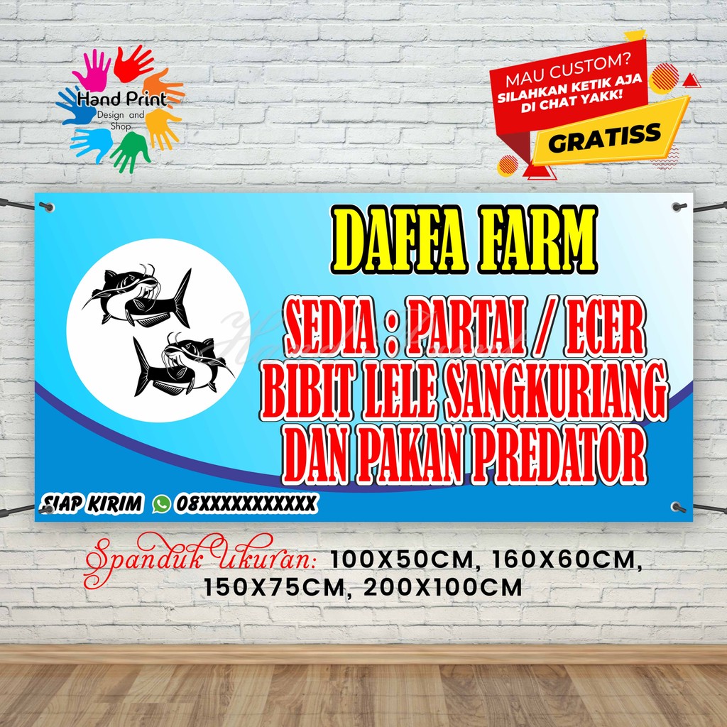 Jual Cetak Spanduk Banner Jualan Bibit Lele Dan Pakan Predator MMT ...
