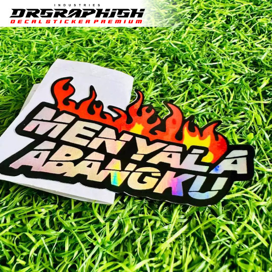 Jual Stiker VIRAL MENYALA ABANGKU Sticker Satuan Menyala Abangku Glosy ...