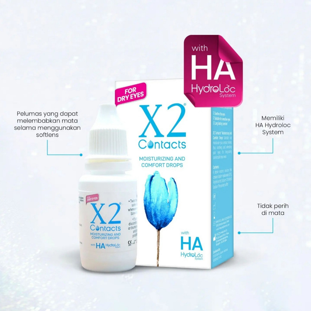 Jual Tetes Mata Softlens X2 CONTACTS Drop 15 ML / Lens Drop Eye Drop ...