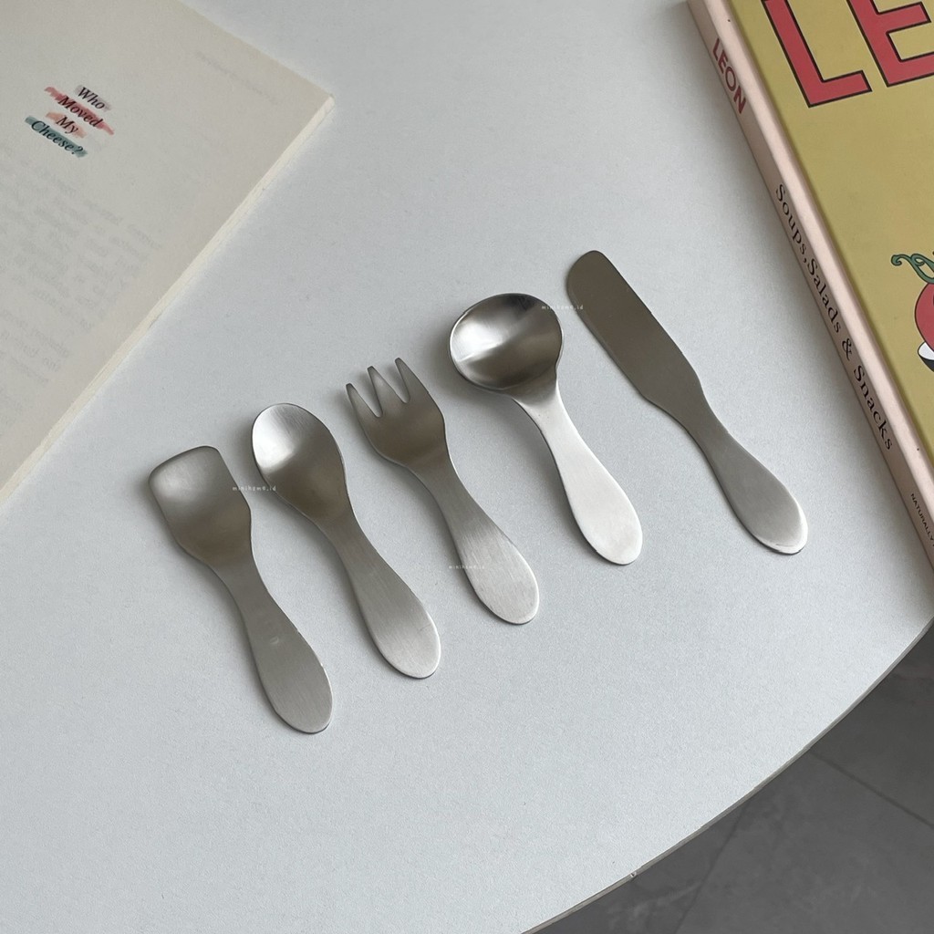 Jual MINIHOME - KONA Cutlery Sendok Bulat Mini Spoon Ice Cream Kopi ...